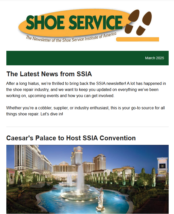 Newsletter - Shoe Service Institute of America